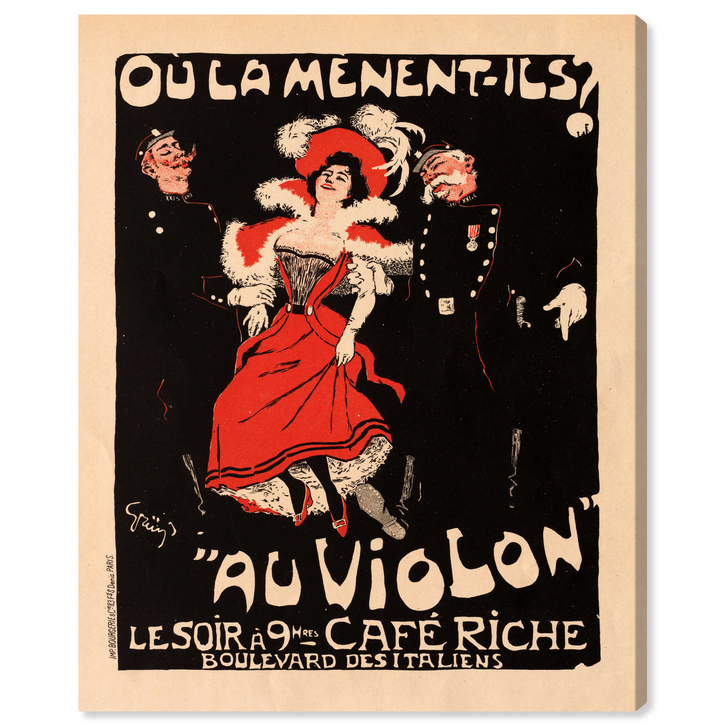 Oliver Gal Prints Advertising Cafe Riche Paris by Grün Posters Painting | Wayfair